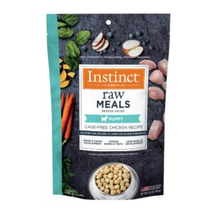 instinct freeze dried raw meals grain free dog food, dog food dry, freeze dried dog food, raw dog food, puppy chicken recipe, 9.5 oz