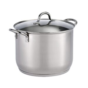 tramontina covered stock pot stainless steel 16 qt, 80104/120ds