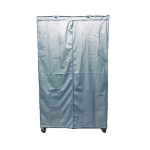 Formosa Covers Storage Shelving Rack Cover with One See Through PVC Panel in Color Glacier Blue (36" W x 18" D x 72" H)