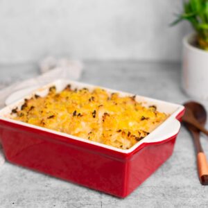 Kook Casserole Dishes for Oven, Ceramic Bakeware Set, Rectangular Baking Dishes, For Casseroles, Lasagna, Cake, Small, Medium & Large Pans, Microwave & Dishwasher Safe, Set of 3 (Cherry)