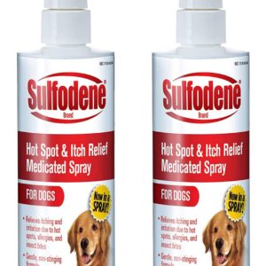 Sulfodene Medicated Hot Spot & Itch Relief Spray for Dogs, 8 oz - 2 Pack