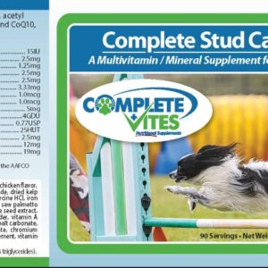 Complete Stud Canine – Vitamin & Mineral Supplement for Breeding Stud Dogs -(<20lbs)-48 nutrients-Improve Sperm/breeding Potential** Omega Fatty Acids, Amino Acids, Digestive Enzymes + More 105 Grams