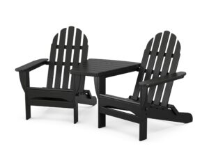 polywood® classic adirondack adirondack set, black