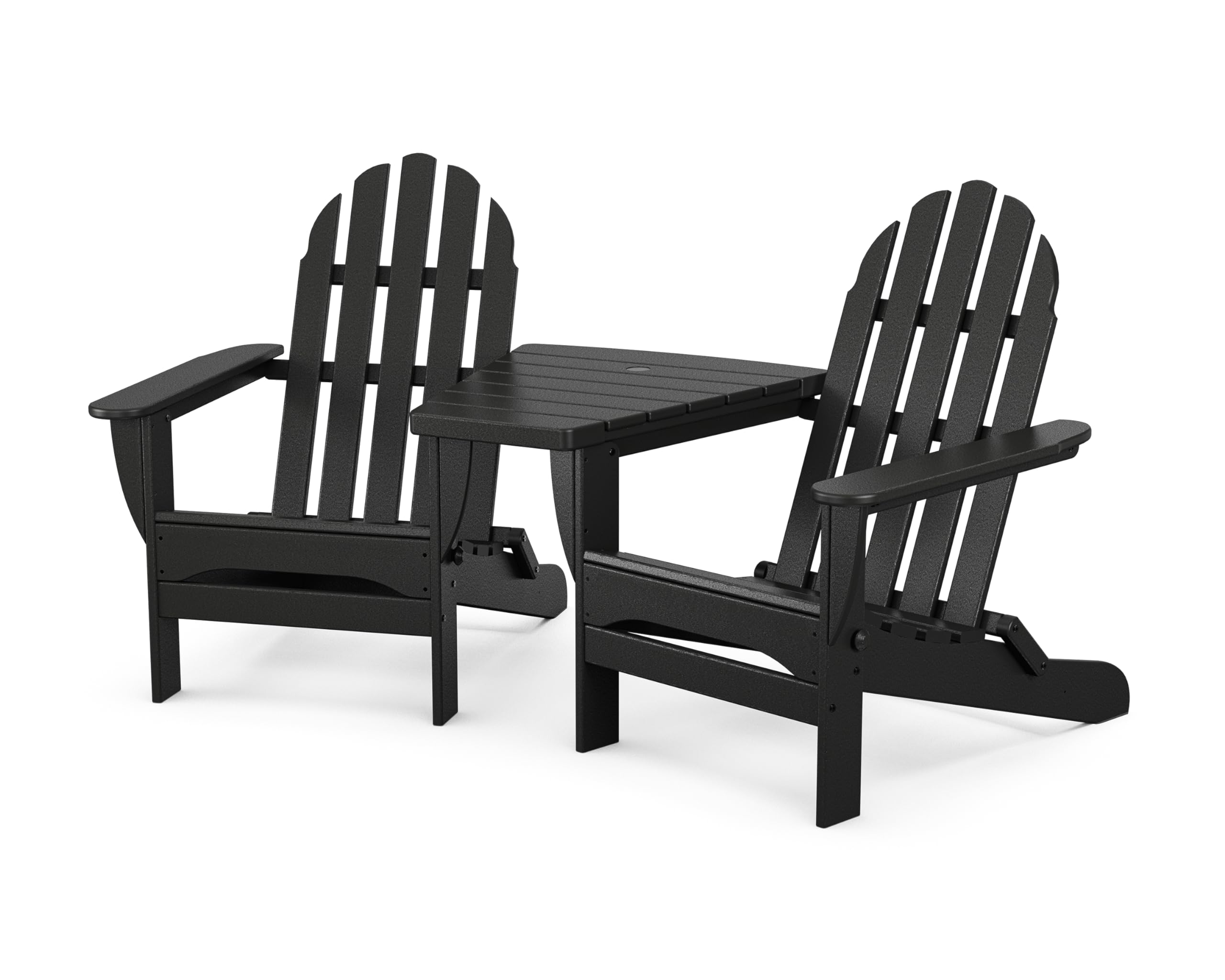 POLYWOOD® Classic Adirondack Adirondack Set, Black