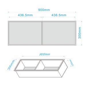 Sunrosa 12 X 36 Inch Shower Niche, Black Wall Niche Stainless Steel Wall Niche NO Tile Needed Recessed Niche Shower for Bathroom Storage, 1 Dividers