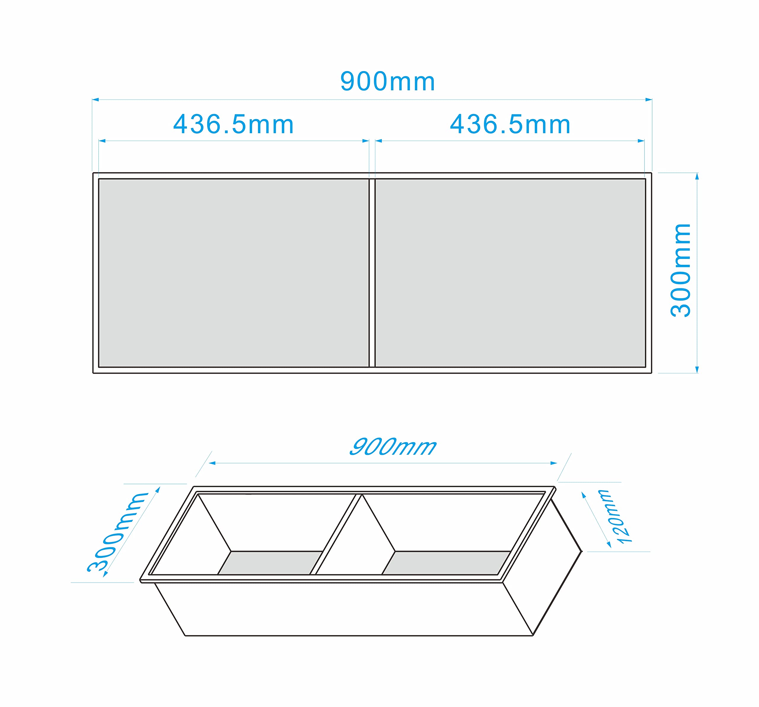 Sunrosa 12 X 36 Inch Shower Niche, Black Wall Niche Stainless Steel Wall Niche NO Tile Needed Recessed Niche Shower for Bathroom Storage, 1 Dividers