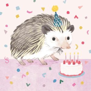 pop up 3d birthday greeting card hedgehog family 13 x 13 cm