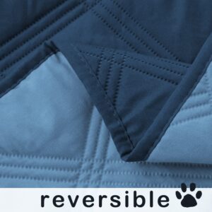 SUNNYTEX Waterproof & Reversible Dog Bed Cover Sofa, Couch Cover Furniture Protector for Pets,(30 * 70", Blue+Light Blue)