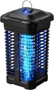 bug zapper indoor outdoor, 4300v 18w electric mosquito killer, mosquito trap fly zapper insect killer with light sensor for home, garden, backyard, patio, camping, 2300 sq. ft coverage