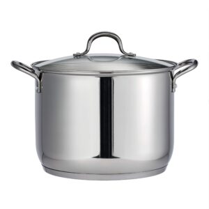 Tramontina Covered Stock Pot Stainless Steel 16 Qt, 80104/120DS