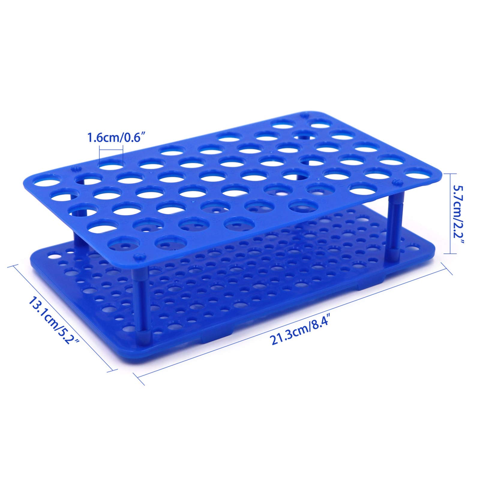 3pcs Plastic Test Tube Rack Holder for 10ml/15ml Centrifuge Tubes, 50 Holes Detachable Centrifuge Tube Rack for Lab