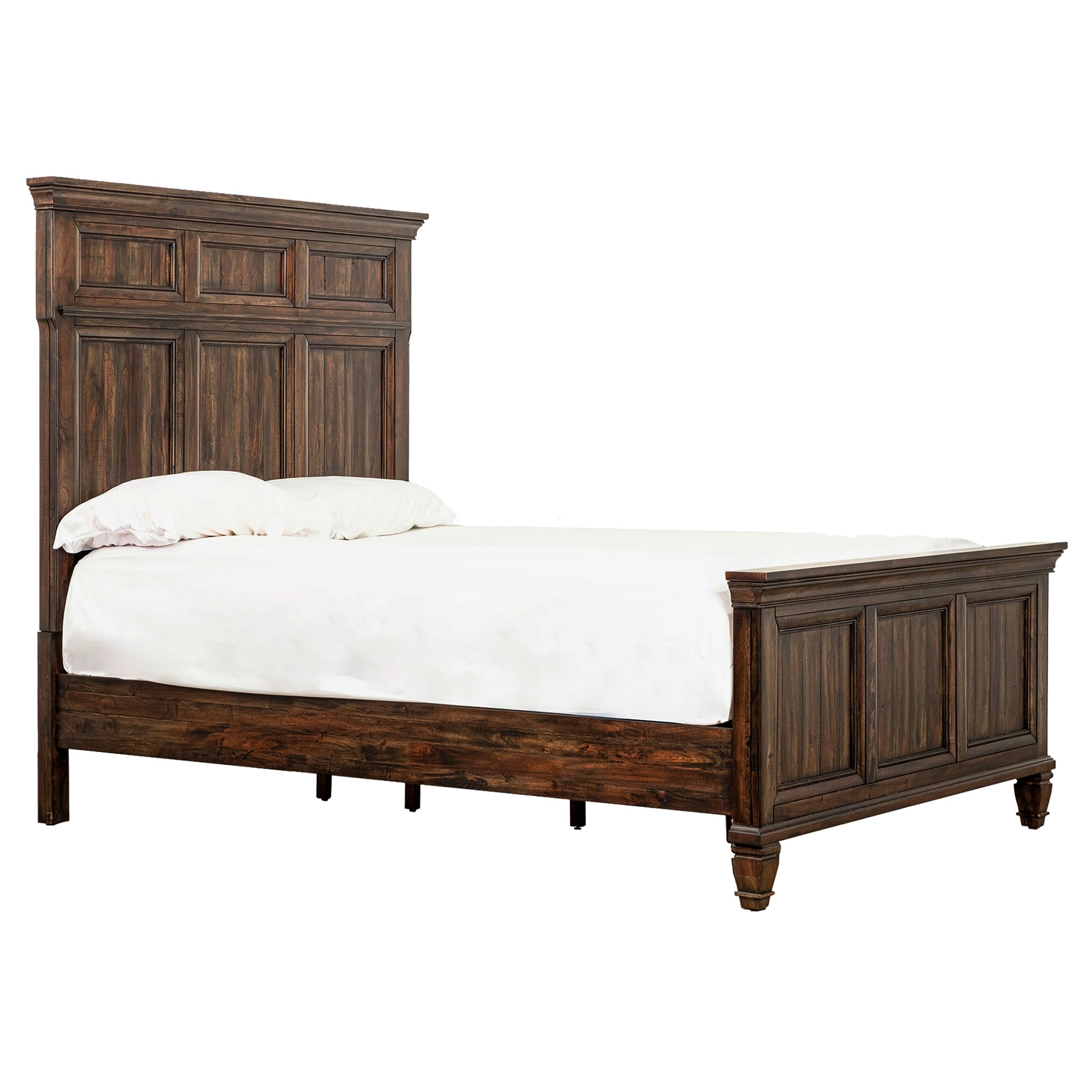 Coaster Home Furnishings Avenue Traditional Wood Eastern King Size Panel Bed Frame 68-inch Headboard Weathered Burnished Brown 223031KE