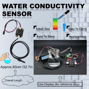 TDS Water Conductivity Sensor, Water Quality Monitoring Sensor Module,Plug and Play TDS Meter Probe Water Quality Monitoring for Liquid Quality Monitoring Detection Tester Module Parts