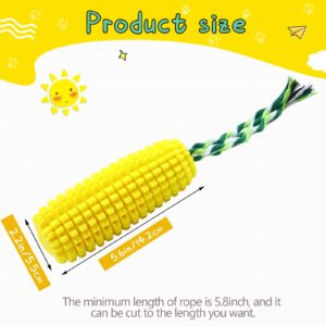 Sumind Dog Chew Toys Squeaky Puppy Toothbrush Clean Teeth Interactive Corn Cob Toys Dog Toys Aggressive Chewers Small Medium Large Breed for Training and Cleaning Teeth