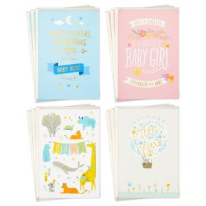 hallmark baby shower cards for new parents (12 cards with envelopes) welcome new baby, congratulations, gender reveal