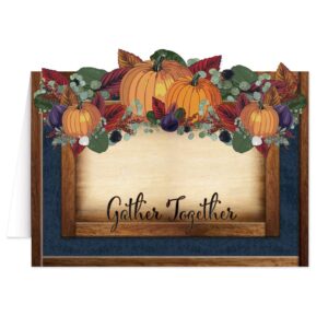 beistle pumpkin fall thanksgiving table cards - 8 pcs.