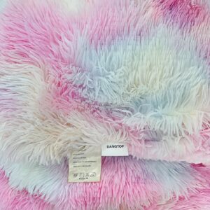 DANGTOP Faux Fur Throw Blanket, Tie Dye Fluffy Blanket, Super Soft Rainbow Blanket for Girls, Luxury Cozy Warm Plush Thick Sherpa Throws for Bed Couch Living Room (Rainbow, 50X60 inches)