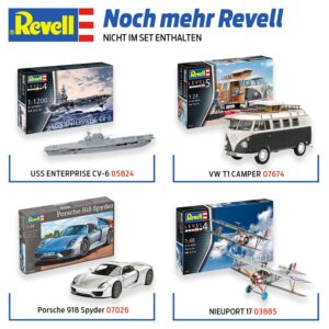 Revell Gift Set 05675 "Das Boot Movie 40 Years Collector's Edition 1:144 Scale Unbuilt Plastic Model Kit with Contacta Professional Glue, Paintbrush, Selected Aqua Color Paints & Repro Movie Poster