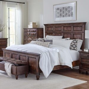 Coaster Home Furnishings Avenue Traditional Wood Eastern King Size Panel Bed Frame 68-inch Headboard Weathered Burnished Brown 223031KE