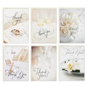 hallmark wedding thank you cards assortment, wedding icons (36 thank you notes with envelopes)