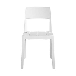 Novogratz Poolside Collection, Chandler Stacking Dining Chairs, Indoor/Outdoor, 4-Pack, White