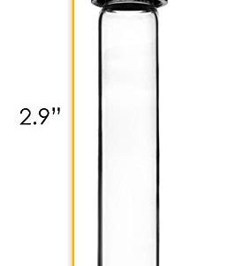 EISCO Test Tube, 5ml - Bakelite Screw Cap with Rubber Liner - Borosilicate 3.3 Glass - 2.9" x 0.6" - Round Bottom - Leak Proof