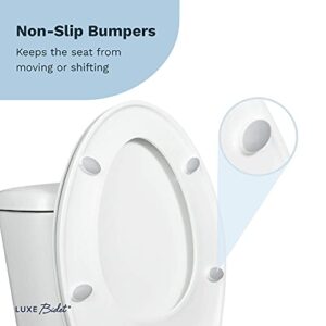 LUXE Bidet NEO 120 Blue and Elongated Toilet Seat Bundle