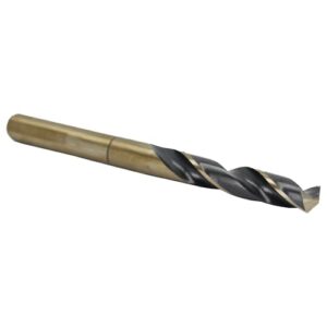 drill america 37/64" reduced shank high speed steel black & gold contractor drill bit with 3-flat 1/2" shank, kfd3f series