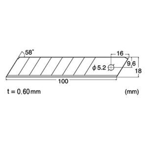 NT Cutter 0.6mm Extra Thick Heavy Duty snap-Off Blades, 5-Blade/Pack, 1 Pack (BL06P)