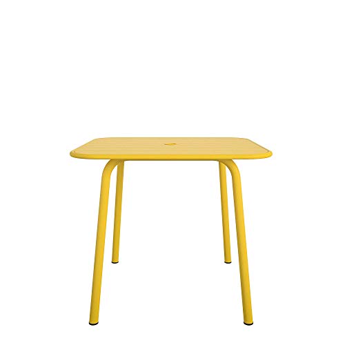 Novogratz Poolside Gossip Collection, June Square Dining Table, Yellow