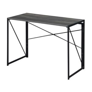 convenience concepts xtra folding desk, charcoal gray/black