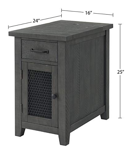 Martin Svensson Home Rustic Chairside Table, Grey