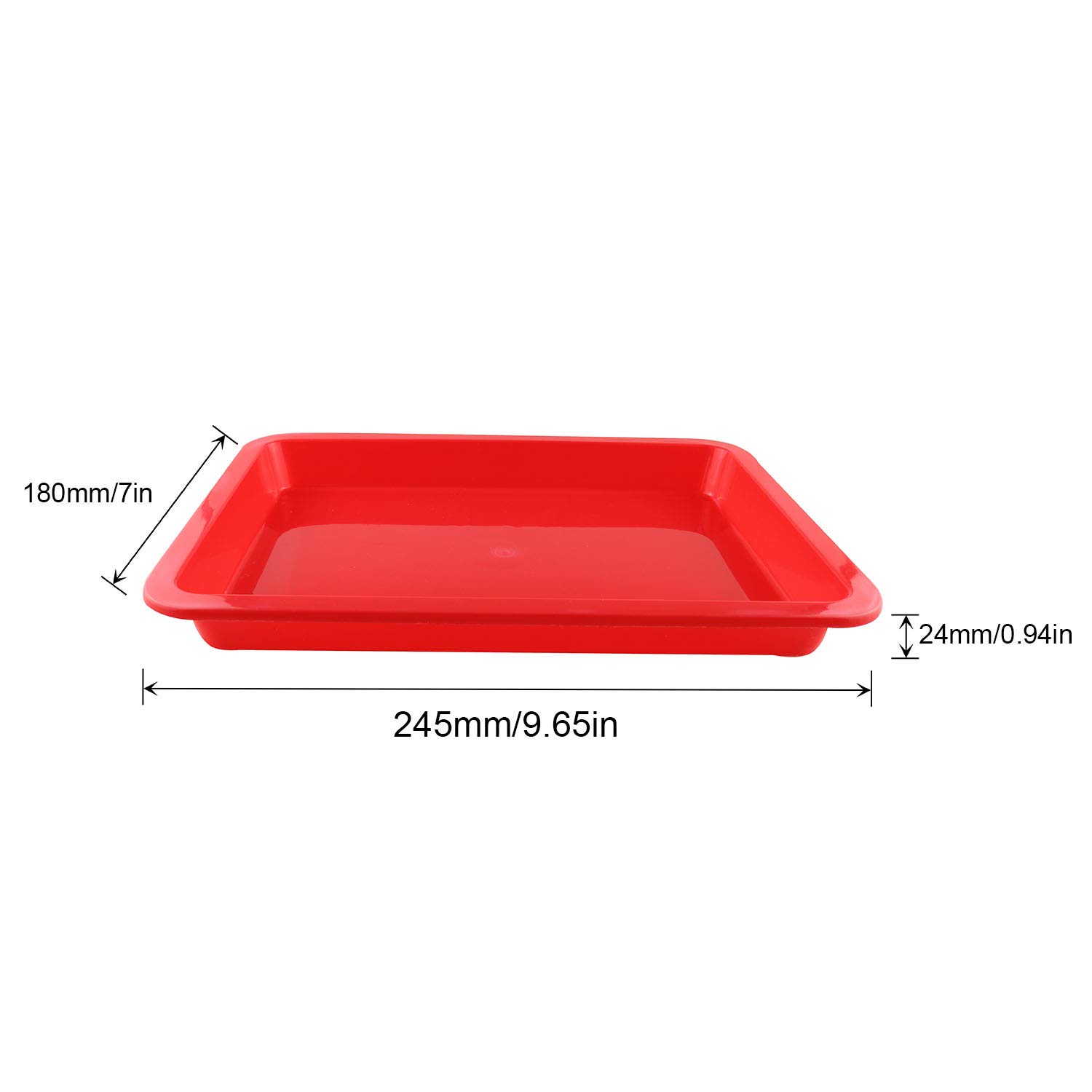 JCBIZ 4pcs 4 Colors Rectangular Tray Floating Painting Operation Panel Crafts Organizer Tray for DIY Projects and Scientific Experiments in Kindergartens, Home, Schools and Universities