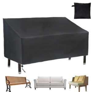 outdoor loveseat sofa cover 3 seater waterproof patio bench cover 64" l x 26" w x 35" h, black