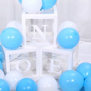 1st Birthday Balloon Boxes for Baby Party Decorations ONE Box with Letter for Boy&Girl Baby Bridal Shower, Reveal Party Decorations