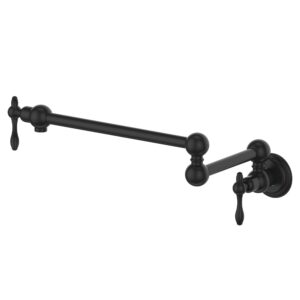 zline autograph edition rembrandt pot filler in matte black (rem-fpf-mb)