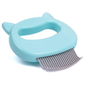 leo's paw the original pet hair removal massaging shell comb soft deshedding brush grooming and shedding matted fur remover dematting tool for long and short hair cat dog puppy bunny (mint)