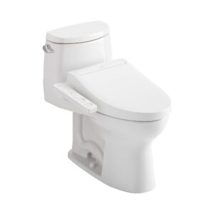 toto washlet+ ultramax ii one-piece elongated 1.28 gpf toilet and washlet+ c2 bidet seat, cotton white - mw6043074cefg#01