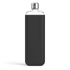 memobottle slim silicone sleeve - black ink