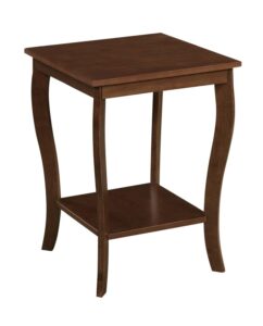 convenience concepts american heritage square end table with shelf, espresso