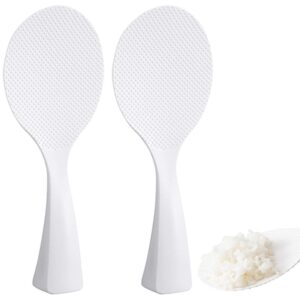 2 pack non stick rice scooper standing rice spoon paddle, professional rice potato server spatula