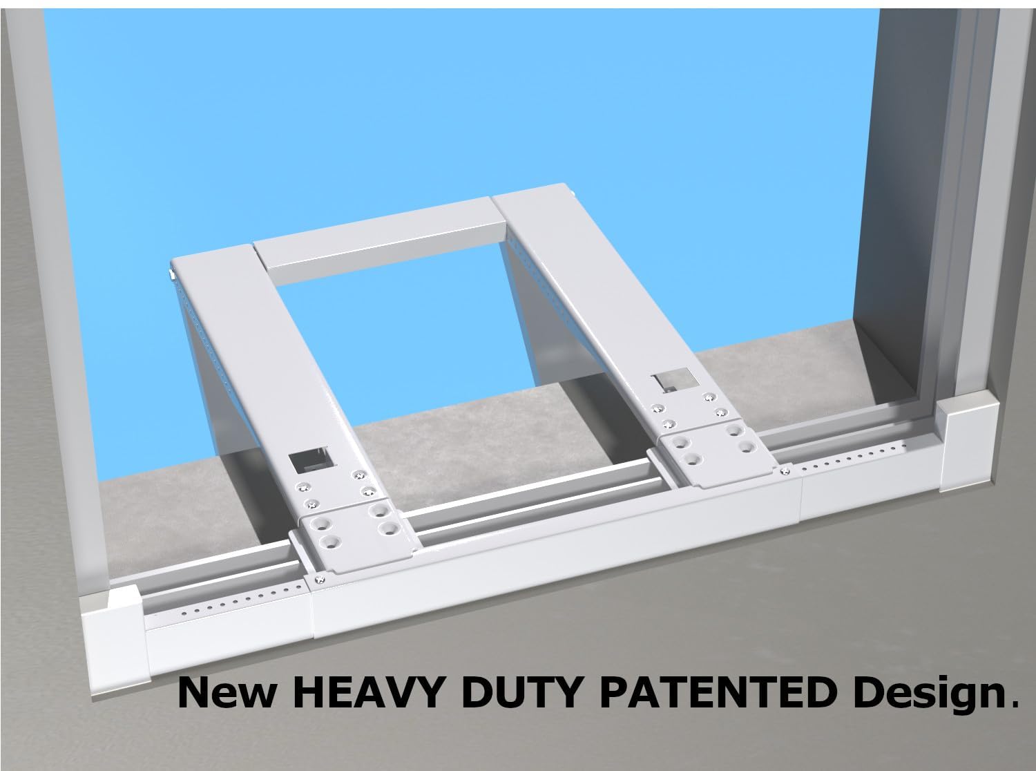 Alpine Hardware American Owned Drillless Drill-Less Window Air Conditioner & Heat Pump Bracket - Window AC Support - Supports Air Conditioners Well Over 200 lbs. - Patented Design No Drilling Model