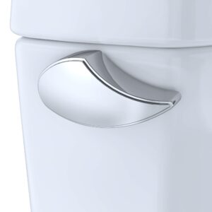 TOTO WASHLET+ Drake II Two-Piece Elongated 1.28 GPF Toilet and WASHLET+ C5 Bidet Seat, Cotton White - MW4543084CEFG#01