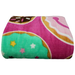 Infinity Republic - Happy Donuts Super Plush Blanket - Perfect for Gifts, Kids, Teens, etc!