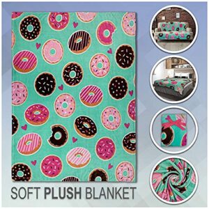 Infinity Republic - Donut Day Dreams Super Plush Blanket - Perfect for Gifts, Kids, Teens, & More!