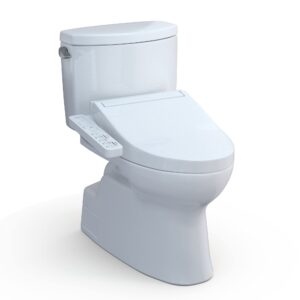 toto washlet+ vespin ii two-piece elongated 1.28 gpf toilet and washlet+ c2 bidet seat, cotton white - mw4743074cefg#01