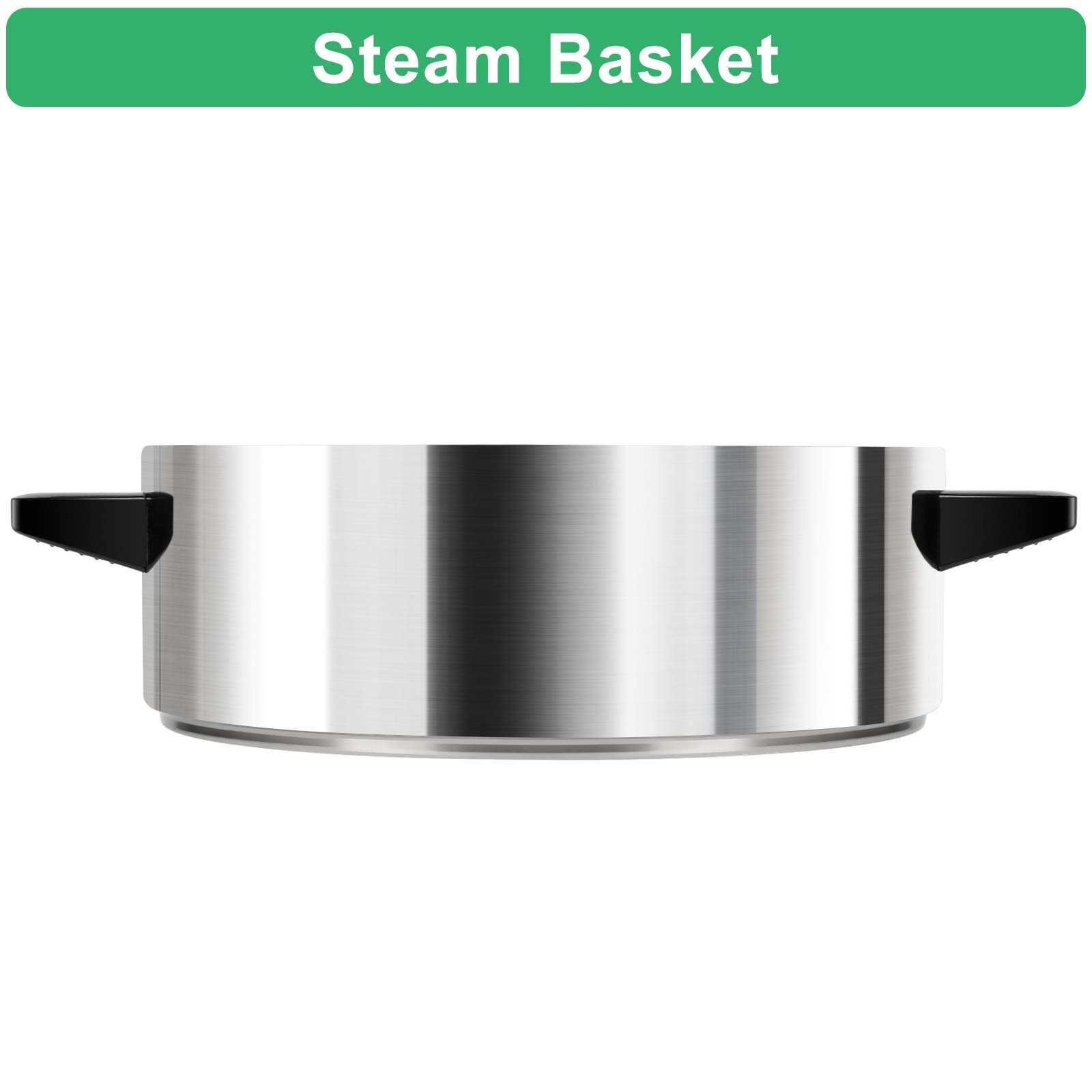 Secura Steamer Basket 304 Stainless Steel Food Steamer 1 Tier for 8.5 Quart Electric Food Steamer