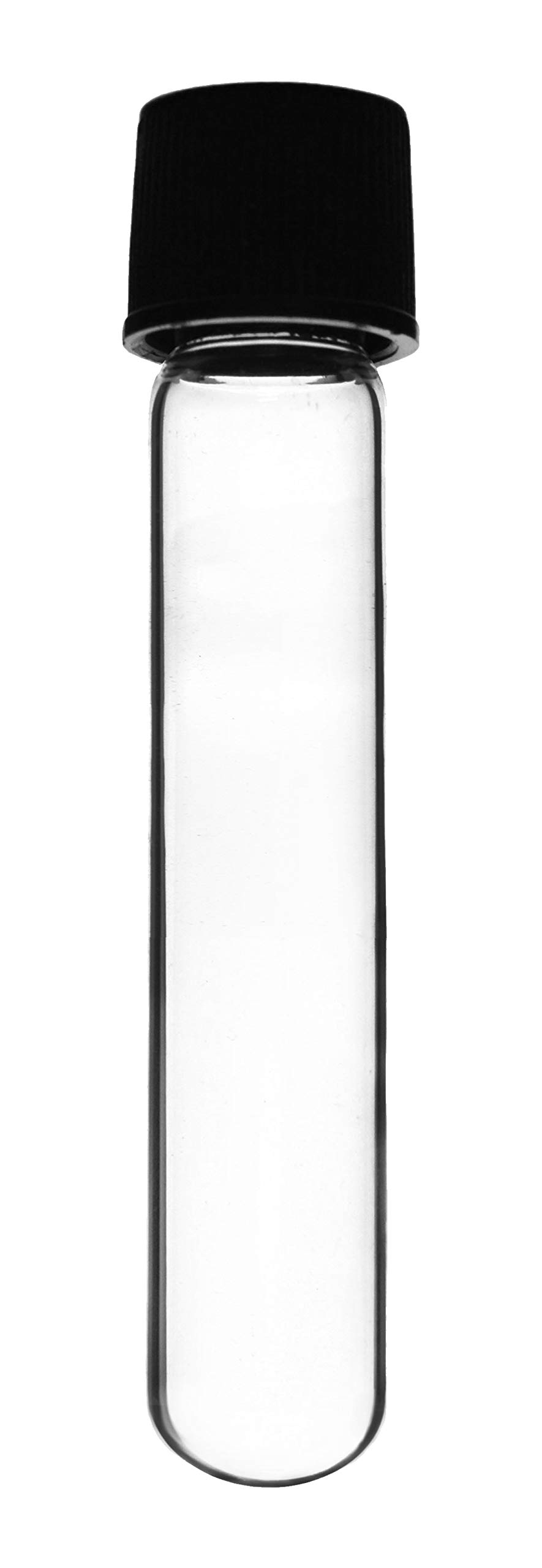 EISCO Test Tube, 5ml - Bakelite Screw Cap with Rubber Liner - Borosilicate 3.3 Glass - 2.9" x 0.6" - Round Bottom - Leak Proof