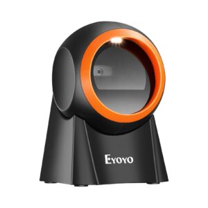 eyoyo hands-free 1d 2d desktop barcode scanner, qr barcode reader support screen scanning platform scanner for warehouse, supermarket, retail store, bookstore pos system