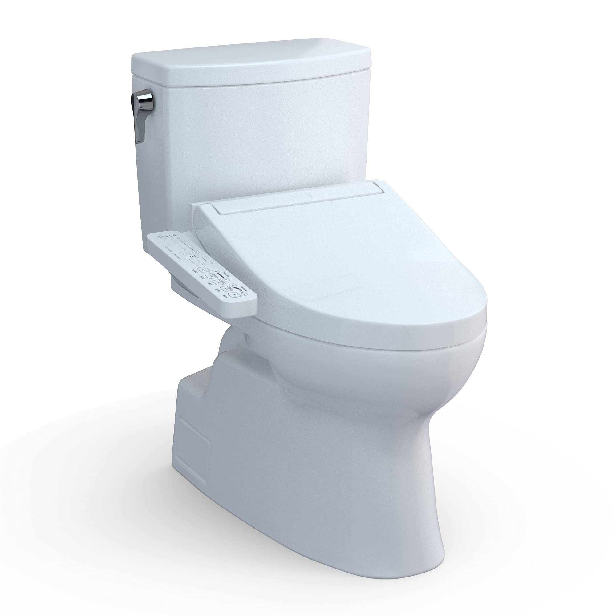 TOTO® WASHLET+® Vespin® II 1G® Two-Piece Elongated 1.0 GPF Toilet and WASHLET+® C2 Bidet Seat, Cotton White - MW4743074CUFG#01